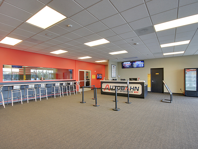 The sleek Formula 1 replica sits like a celebrity in the lobby, teasing visitors with racing dreams that don't require a multi-million dollar sponsorship. 