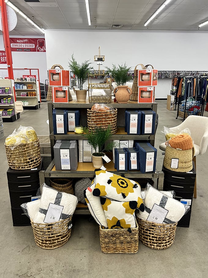 Home d&eacute;cor heaven! Wicker baskets and stylish pillows that would make Joanna Gaines nod approvingly while your wallet sighs with relief.