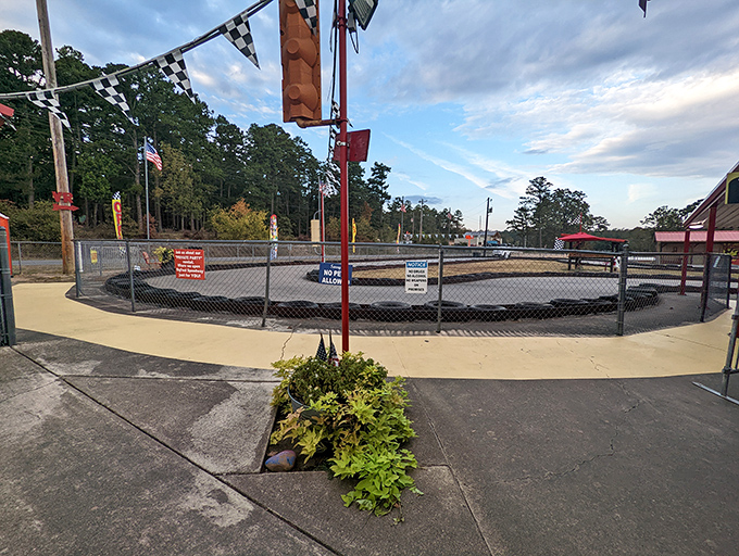 The track's curves and straightaways tell tales of family rivalries and friendly competitions settled the old-fashioned way&mdash;by who crosses the checkered line first.