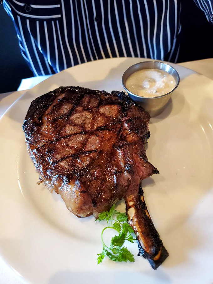 Behold the filet mignon in its natural habitat, about to receive a ceremonial baptism of sauce. A moment of silence for this beautiful creation, please. 