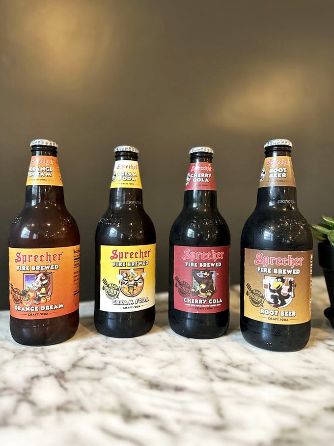 Sprecher's craft sodas line up like childhood memories reimagined for grown-up palates. That root beer is calling your name!