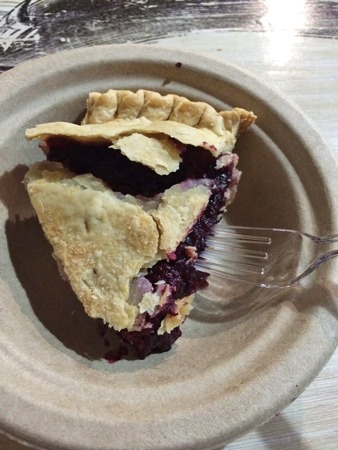 The star of the show: marionberry pie with a scoop of vanilla ice cream. Oregon's answer to the age-old question, "What is happiness?" 