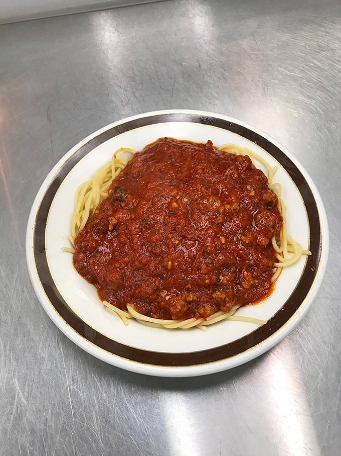 Spaghetti with meat sauce that doesn't mess around&mdash;this isn't some wimpy sauce that apologizes for its existence.