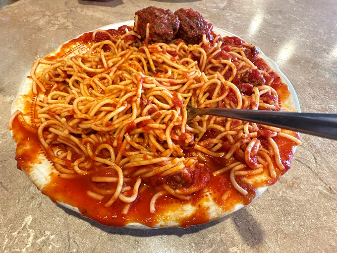 Spaghetti and meatballs that would make your Italian grandmother weep with joy. Those meatballs aren't just sitting on the pasta—they're holding court.