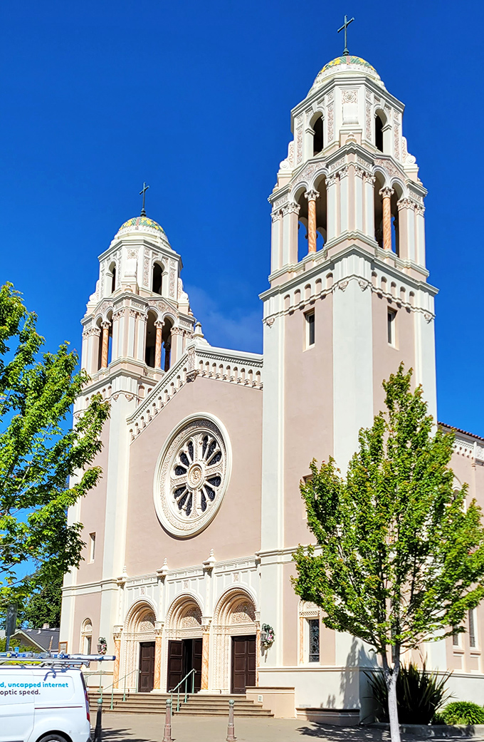 St. Vincent's twin towers reach skyward like architectural exclamation points, reminding visitors that sometimes the most impressive sights aren't on any tourist map.