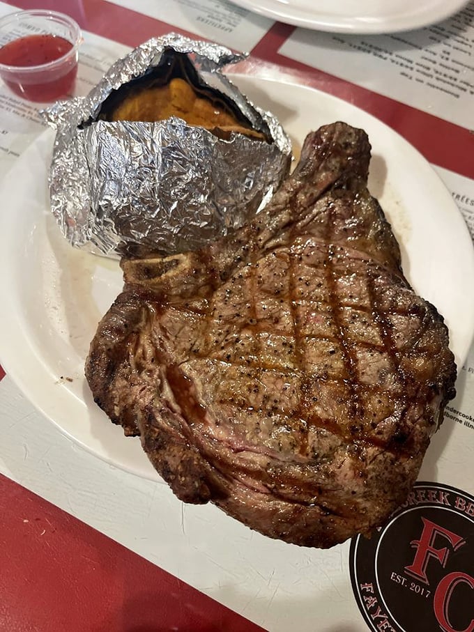 This isn't just a steak; it's a masterpiece of meat artistry. That perfect char, that juicy interior&mdash;this is what carnivore dreams are made of.