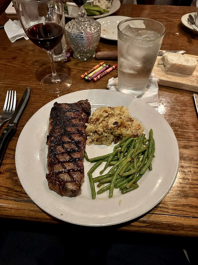 This perfectly seared steak with its crosshatch grill marks is basically meat geometry&mdash;proving that the tastiest math happens at 500 degrees.