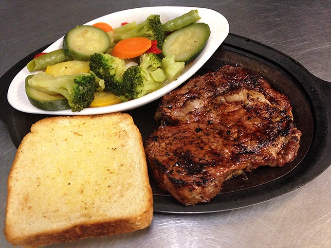 When a steak arrives with this perfect sear, paired with garden-fresh vegetables, resistance is not only futile&mdash;it's foolish.
