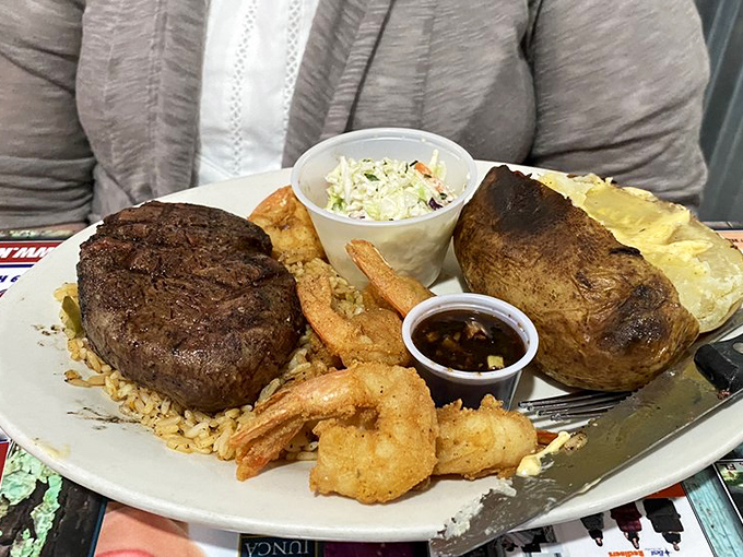 Surf meets turf in perfect harmony. This plate doesn't just feed your hunger&mdash;it tells the story of Florida's land and sea on a single dish.