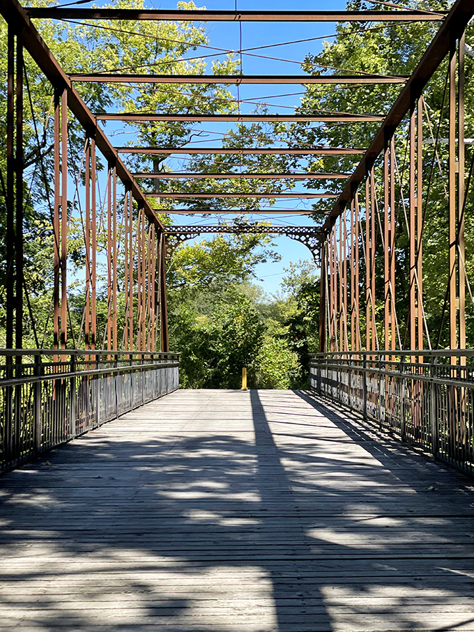 This pedestrian bridge nearby offers its own crossing experience&mdash;less haunted perhaps, but equally connected to the area's rich outdoor recreational opportunities.