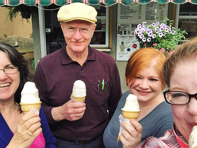 Nothing says "I've made excellent life choices today" quite like Bailey's towering vanilla soft serve that threatens to defy gravity itself.