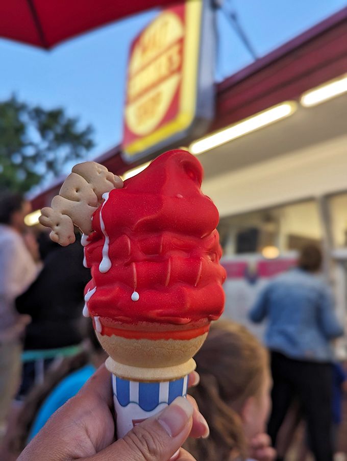 Blue ice cream adorned with colorful candy sticks isn't just dessert&mdash;it's what childhood dreams look like when they grow up.