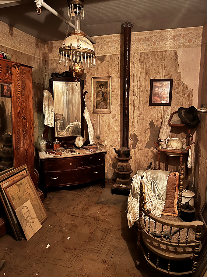 A Victorian time capsule where every object tells a story. That rocking chair has probably seen more drama than a season of Yellowstone.