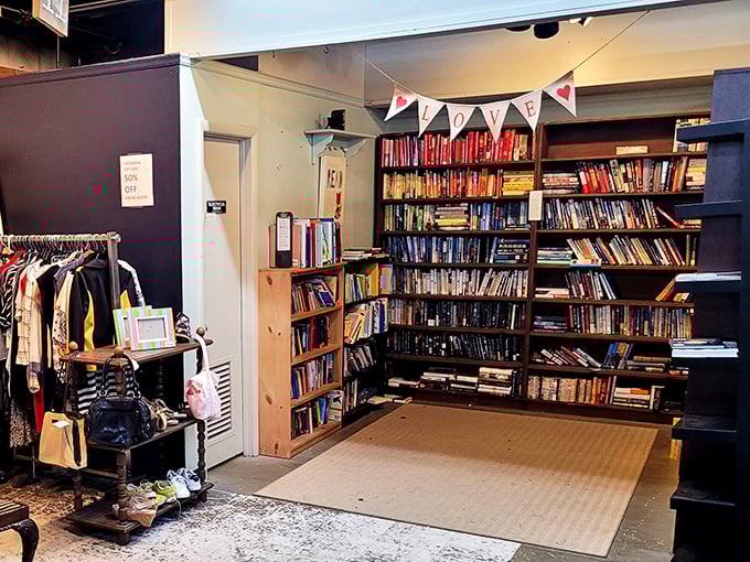 The book nook&mdash;where literary adventures await between well-loved covers, all organized under a cheerful "HAVEN" banner that couldn't be more accurate.