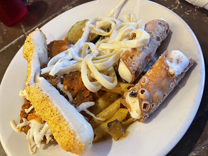 This plate isn't just food&mdash;it's a delicious jigsaw puzzle where every piece fits perfectly into your happiness receptors.