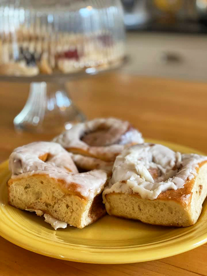 These cinnamon rolls aren't just breakfast, they're an event. Pillowy dough, cinnamon swirls, and frosting that demands to be savored slowly.