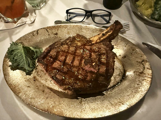 This cowboy steak isn't riding off into the sunset anytime soon. The perfect char marks tell you everything you need to know.