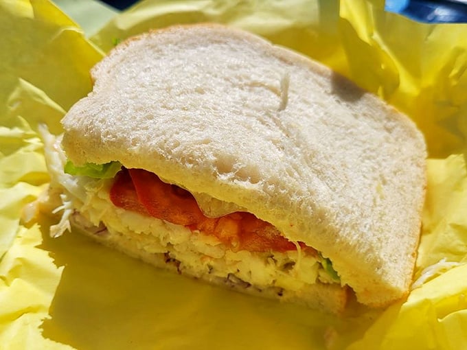 Behold the star of the show&mdash;chunks of sweet Dungeness crab nestled between toasted bread. This sandwich doesn't need a fancy introduction; it speaks fluent delicious. 