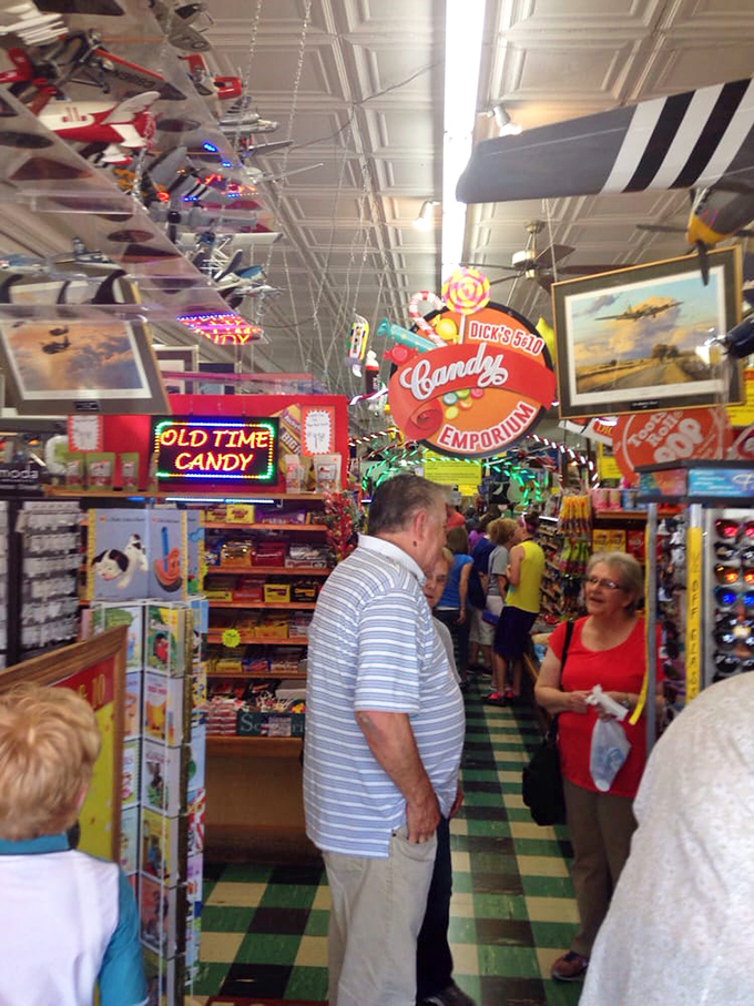 4. customers
"This Place is AWESOME!" declares the sign, and the expressions on shoppers' faces confirm it's not false advertising. Nostalgia hits different when shared.