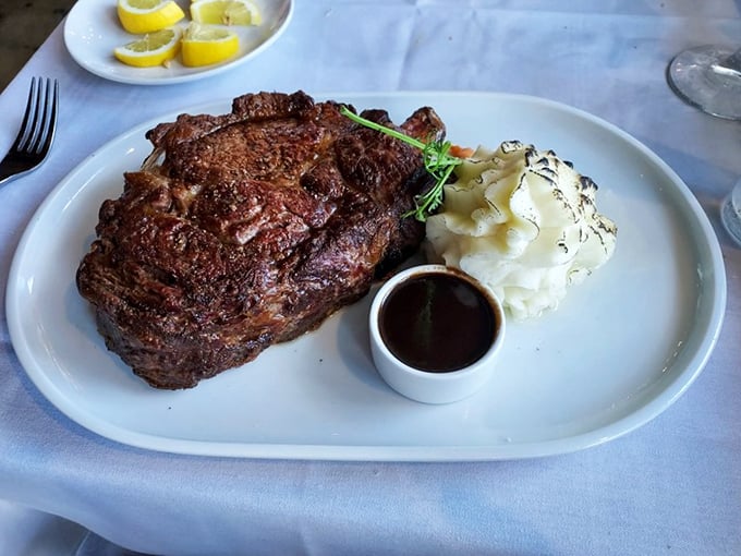Behold the Delmonico&mdash;a steak so perfectly caramelized it should have its own Instagram account. That side of mashed potatoes isn't playing second fiddle; it's a co-star.