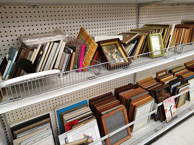 Frame game strong! One person's discarded art becomes another's statement piece. That velvet Elvis might just complete your ironic gallery wall.