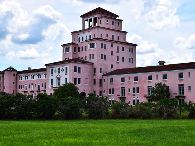 The historic pink palace stands as a reminder that Florida architecture once had personality beyond beige stucco boxes. Grandeur without the grand price tag.