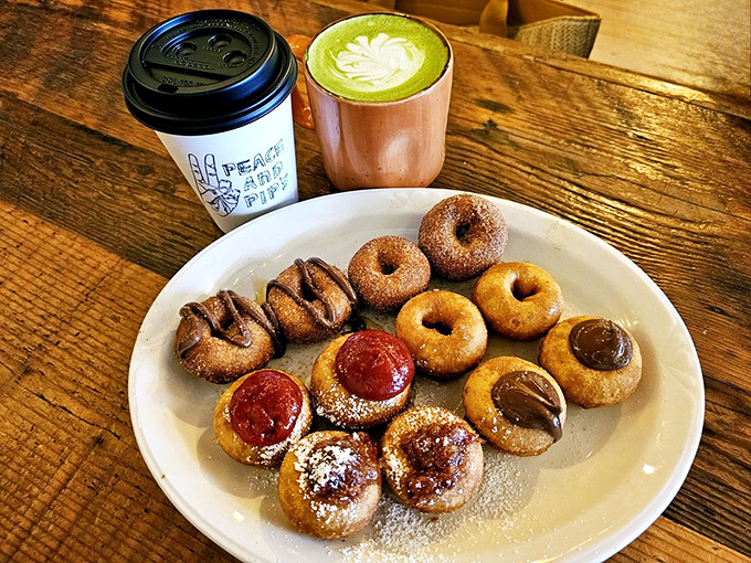Twelve perfect reasons to skip your morning meeting. These fresh-from-the-fryer miniature donuts deliver maximum joy in just two delicious bites.