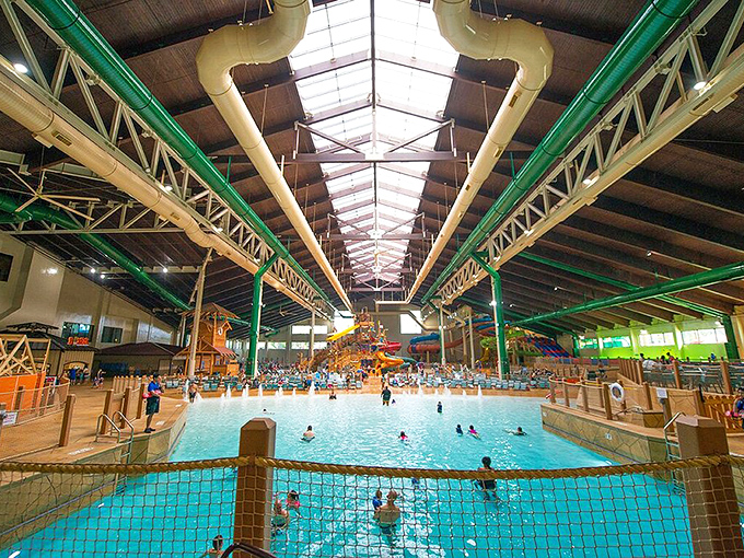 Wave pool madness at its finest&mdash;where everyone becomes an honorary Californian regardless of their actual swimming abilities. 