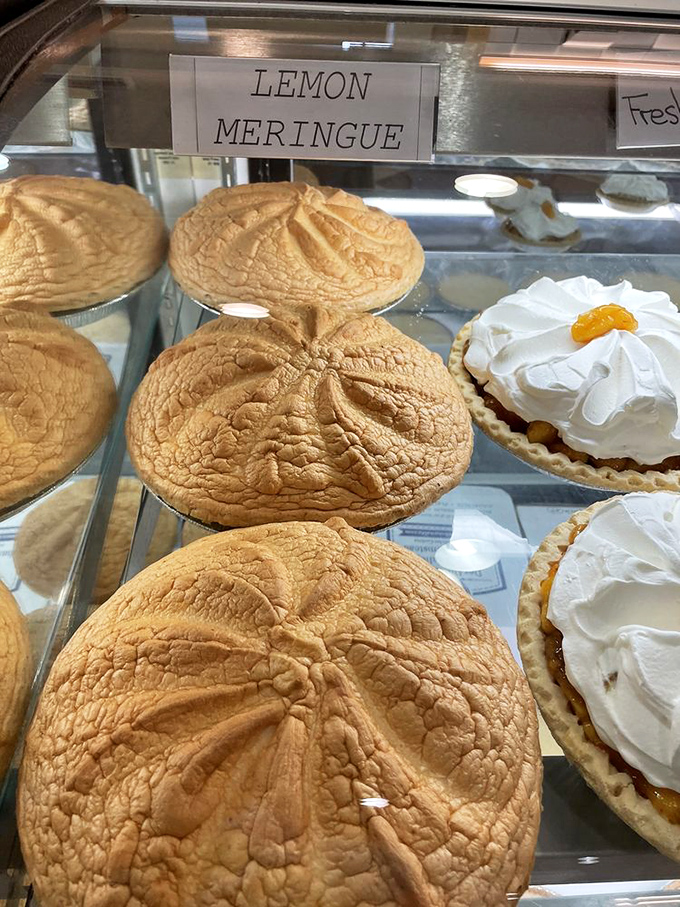 Lemon meringue pies with peaks that would make the Appalachians jealous. These golden-topped beauties are the Mt. Everest of the dessert world&mdash;towering and majestic.