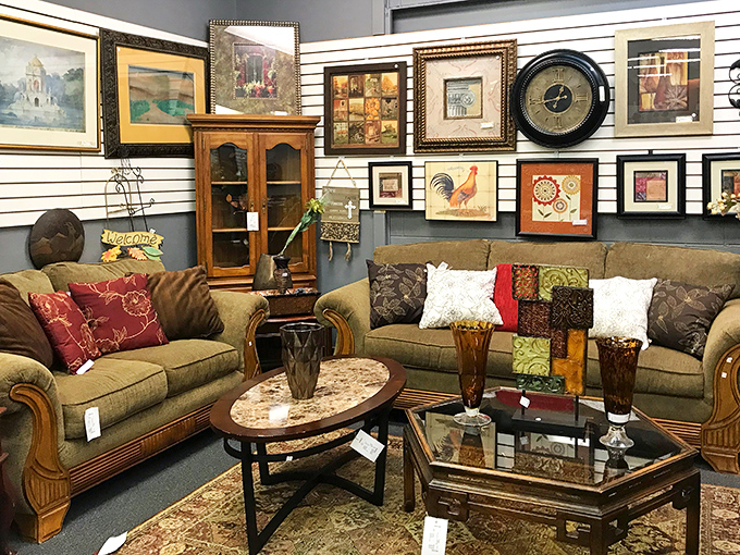 Living room vignettes that could be ripped straight from a design magazine prove that "pre-loved" and "sophisticated" aren't mutually exclusive concepts.