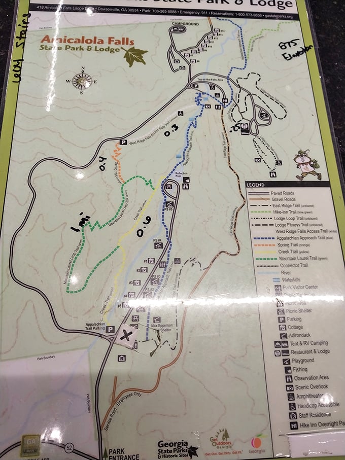 The treasure map to Georgia's natural crown jewel. Like all good adventure stories, X marks multiple spots&mdash;each promising views worth every step.