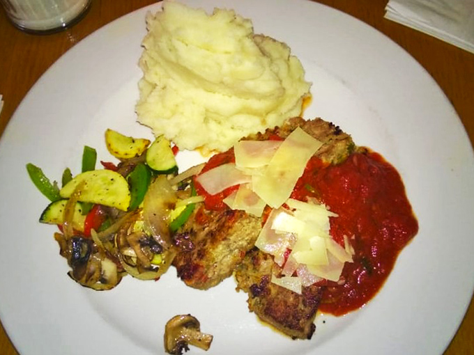 The star of the show: meatloaf that makes you question whether your grandmother has been secretly moonlighting in Sckavone's kitchen. 