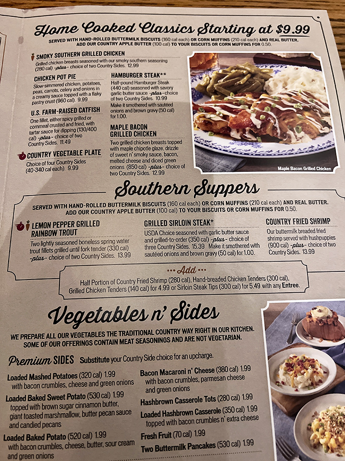 The menu reads like a love letter to Southern comfort food&mdash;each description promising the kind of satisfaction that requires an after-meal nap.