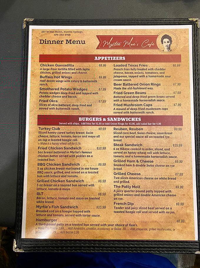 This menu reads like a love letter to Southern comfort&mdash;chicken quesadillas and loaded Texas fries that make vegetable-counting seem like yesterday's problem.