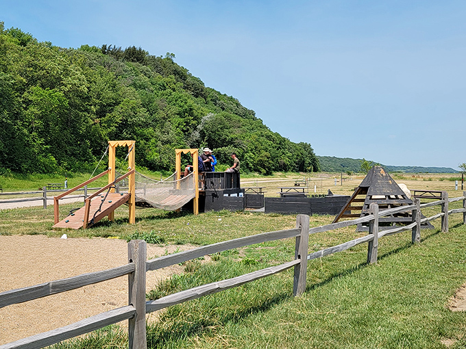The Missouri River stretches to the horizon like nature's highway, carrying stories from Montana to Missouri with each passing current. 