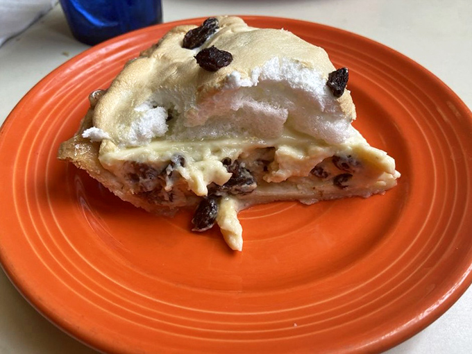 This isn't just raisin cream pie&mdash;it's a fluffy cloud of nostalgia topped with meringue peaks that would make your grandmother weep with pride.