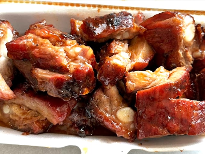 Rib tips glisten with that signature sauce, each bite-sized morsel making a compelling case that the best things in life aren't fancy&mdash;they're sticky.