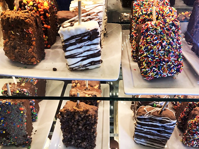 Rice Krispy treats on steroids&mdash;these handheld happiness blocks are dipped, drizzled, and decorated until they're barely recognizable as breakfast cereal's rebellious cousin.