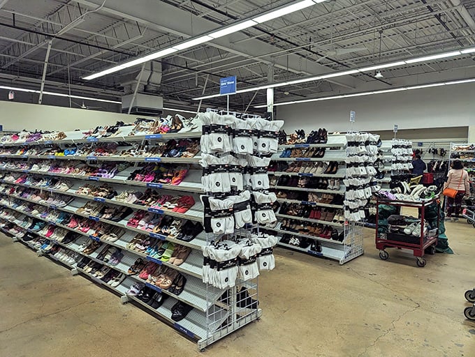The shoe section rivals department stores in organization but beats them handily in price. Those barely-worn Nikes are practically begging for a second chance.