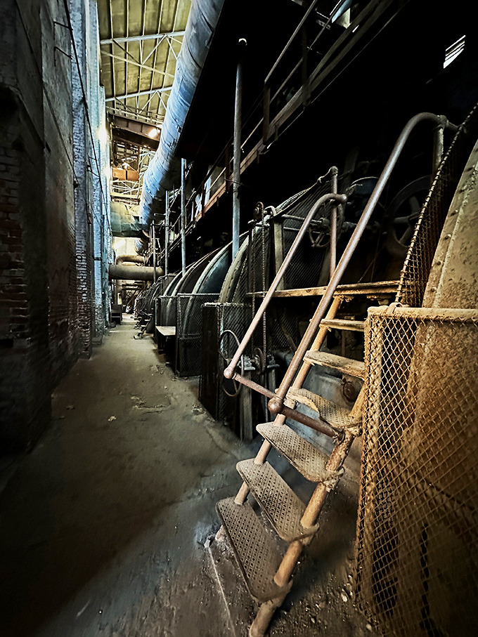 This tunnel could be a set from "Alien," but instead of Sigourney Weaver battling monsters, visitors confront something equally powerful&mdash;American industrial history. 