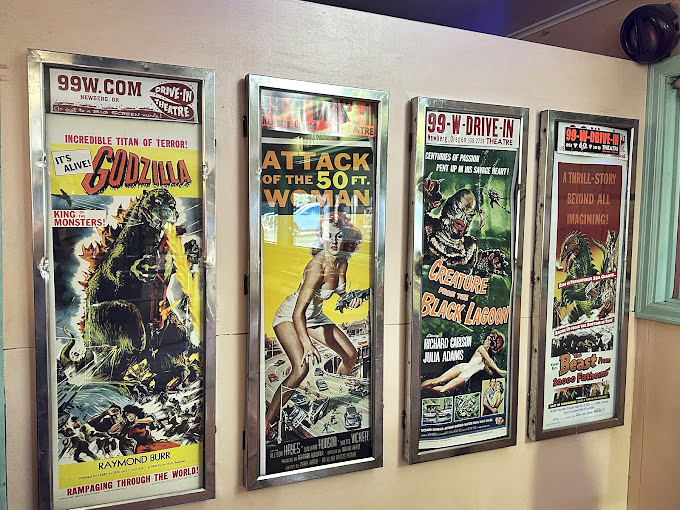 Classic movie posters from monster flicks past remind us when Godzilla was a guy in a suit and 50-foot women were the stuff of nightmares.