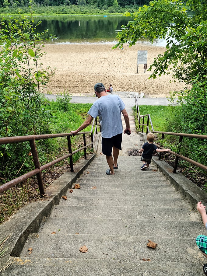 Nature's perfect mirror turns clouds into water dancers. On days like this, Punderson Lake makes you forget you're just an hour from Cleveland. P