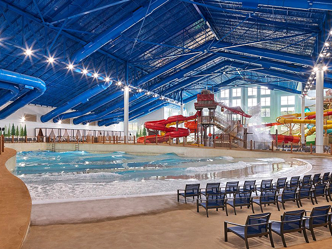 Where waves are manufactured but memories are organic, complete with basketball hoops for those determined to combine sports with splashing.