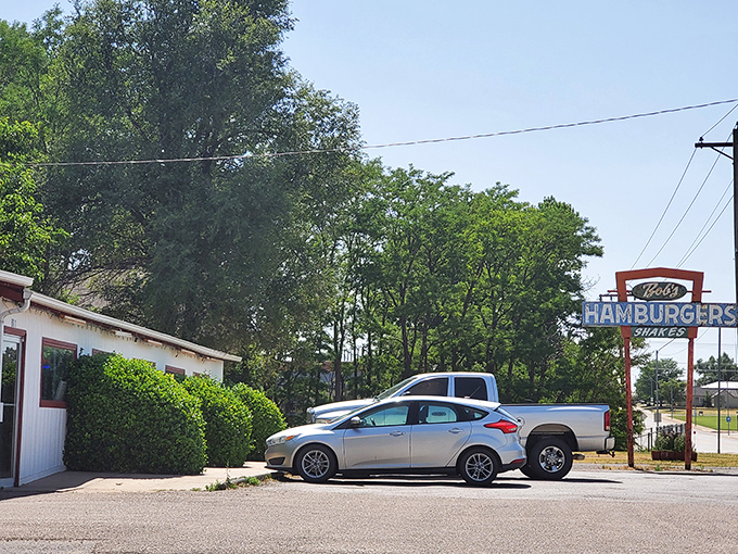 Bob's Drive-In doesn't need fancy architecture to attract burger pilgrims. This humble white building houses grilled treasures worth the journey.