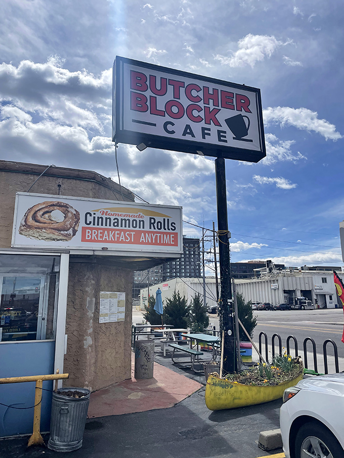 "Homemade Cinnamon Rolls" &ndash; three beautiful words that justify any detour to Butcher Block Caf&eacute;.