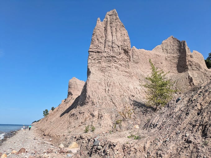 Nature's gnarly sculptures stand guard along Lake Ontario, like something straight out of a sci-fi movie set.