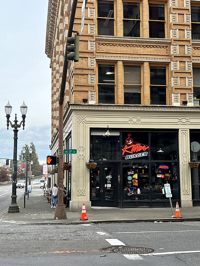 Killer Burger's historic Portland digs house some seriously rebellious flavor combinations. The building may be old, but the ideas are revolutionary. 