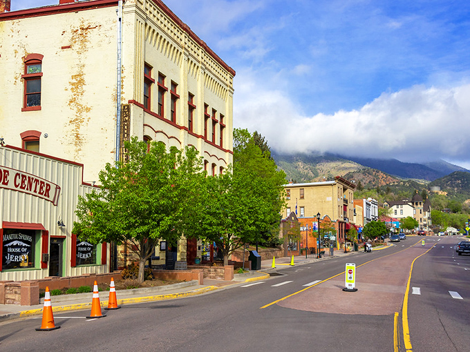 Manitou Springs' rainbow-hued storefronts invite exploration. Those cheerful colors are nature's antidepressant&mdash;no prescription needed 