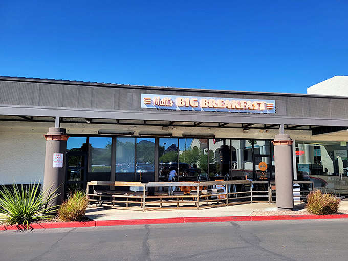 Matt's Big Breakfast doesn't need fancy signage &ndash; the simple storefront hides a powerhouse of farm-fresh morning delights.