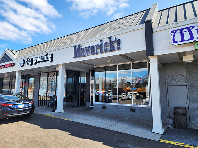 Maverick's storefront suggests nothing about the roast beef revelation that lurks beyond those modest glass doors.